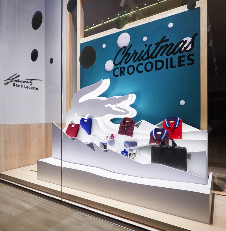 Lacoste Christmas Window - Crocodile & Novak - Manufactured by Blacks ...